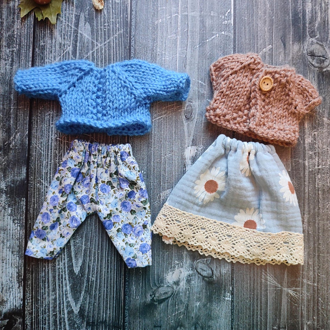 Handmade Rag Doll Girl With Clothes Dolls Outfit Set With Fabric Doll ...