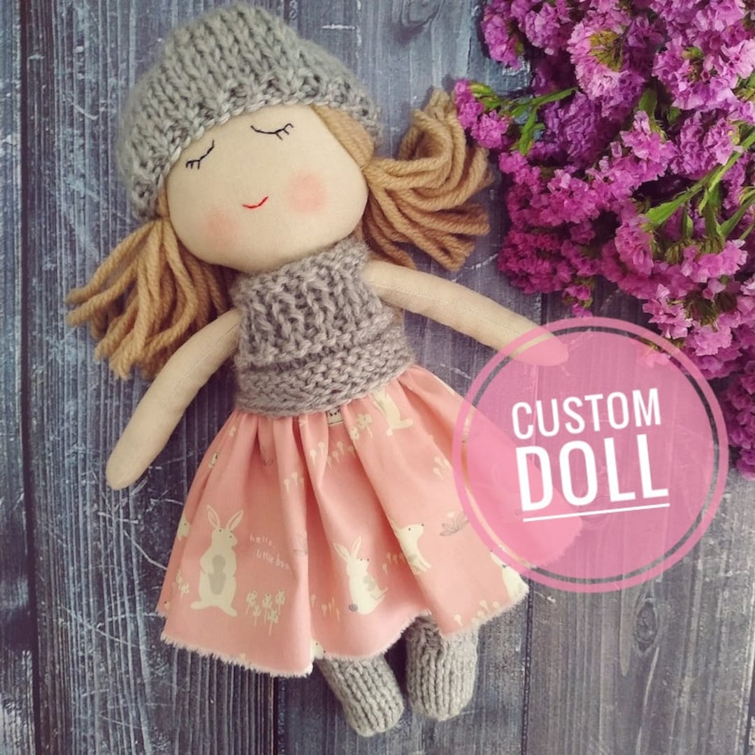 Custom Cloth Doll Girl With Clothes Made to Order First Baby Rag Doll ...