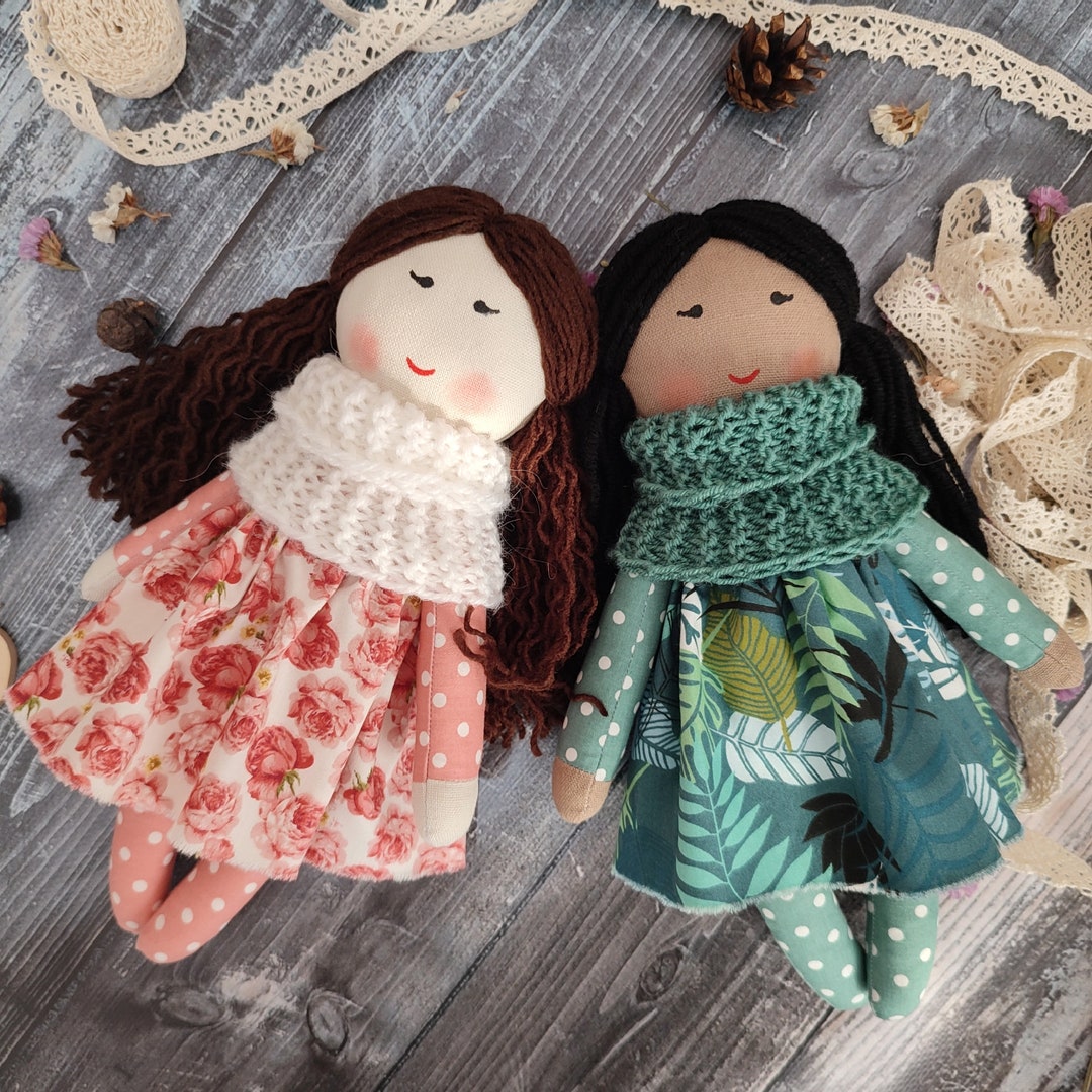 Multiracial Rag Doll Girl With Removable Clothes. Asian Cloth Doll ...