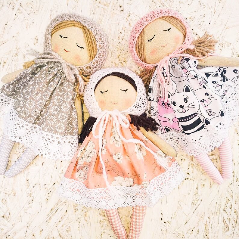 Custom rag doll girl Made to order personalized doll | Etsy