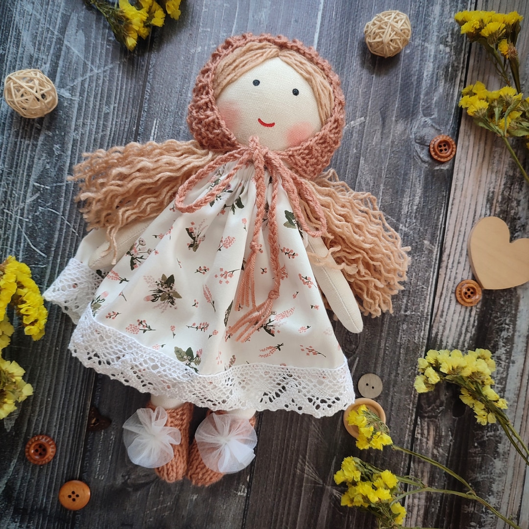 Heirloom Rag Doll: Personalized Textile Doll With Removable Dress - Etsy