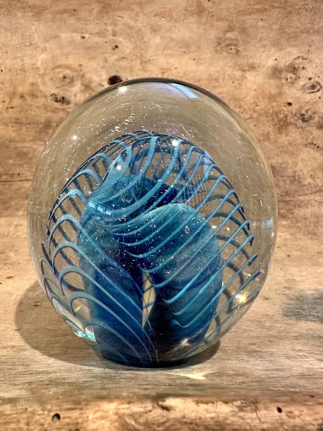 Vintage Robert Eickholt Glass Paperweight 1996 Signed - Etsy