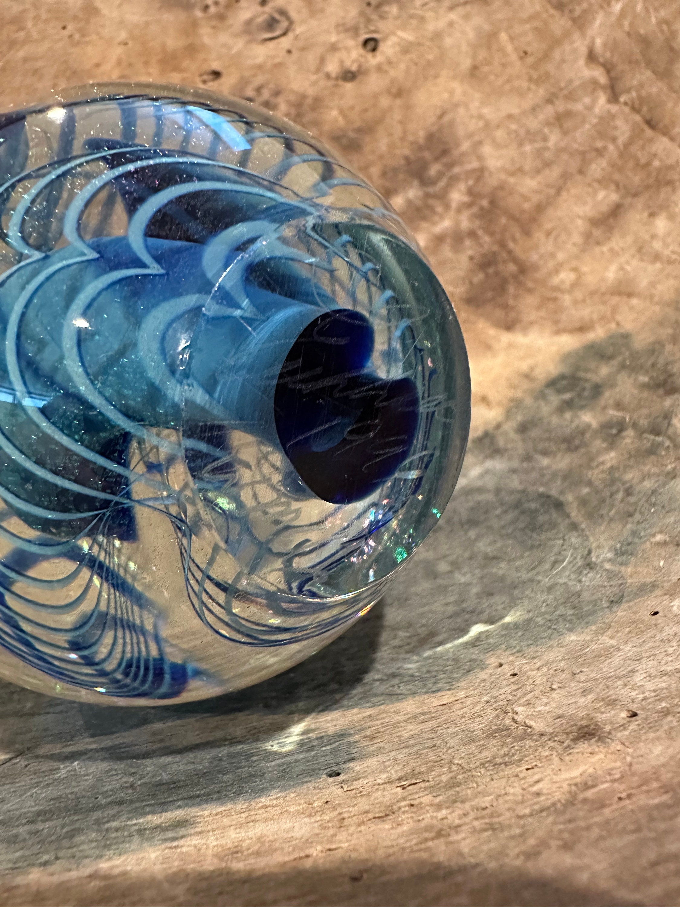 Vintage Robert Eickholt Glass Paperweight 1996 Signed - Etsy