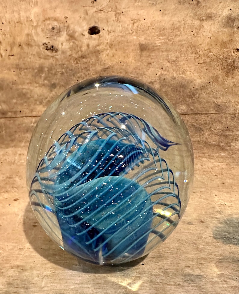 Vintage Robert Eickholt Glass Paperweight 1996 Signed - Etsy