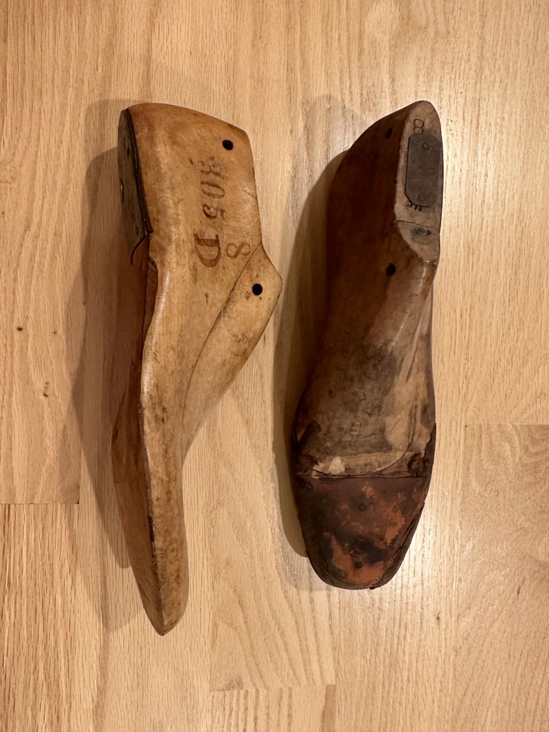 2 Vintage Wood Shoe Molds - Etsy