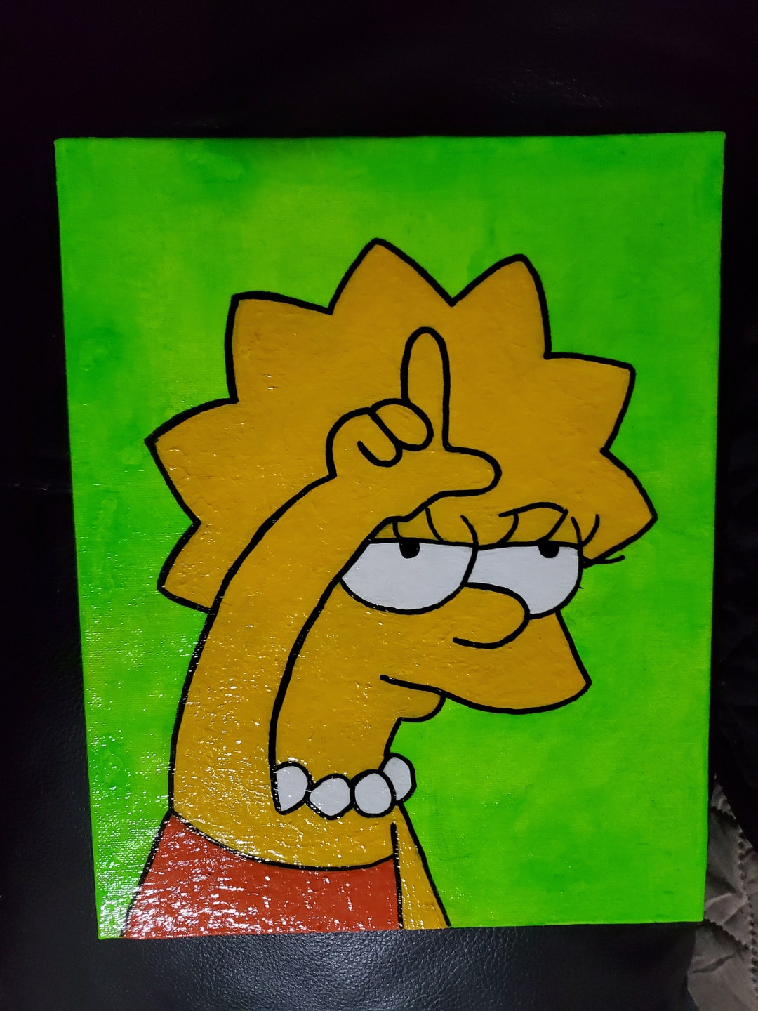 Lisa Simpson Loser Acrylic Painting - Etsy
