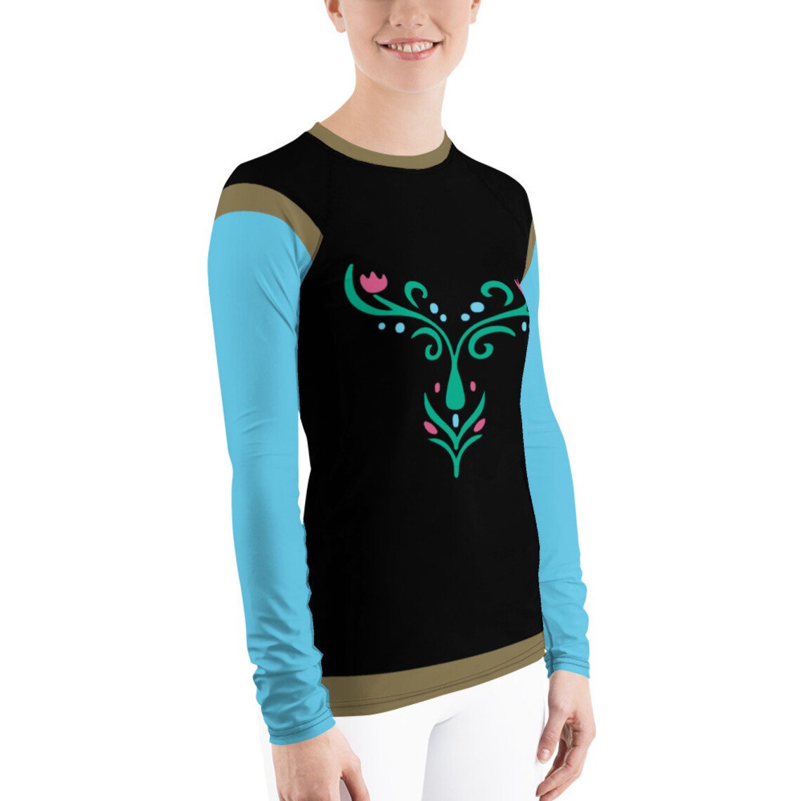 Anna Frozen Inspired Princess Running Costume Women's Long Sleeve Shirt ...