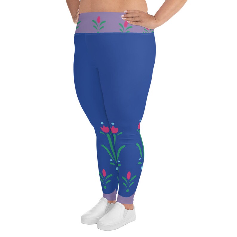 Plus Size Anna Frozen Inspired Running Costume Leggings | Etsy