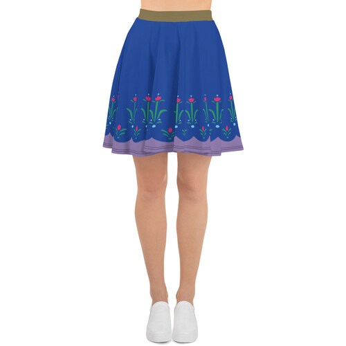 Anna Frozen Inspired Running Costume Skater Skirt - Etsy