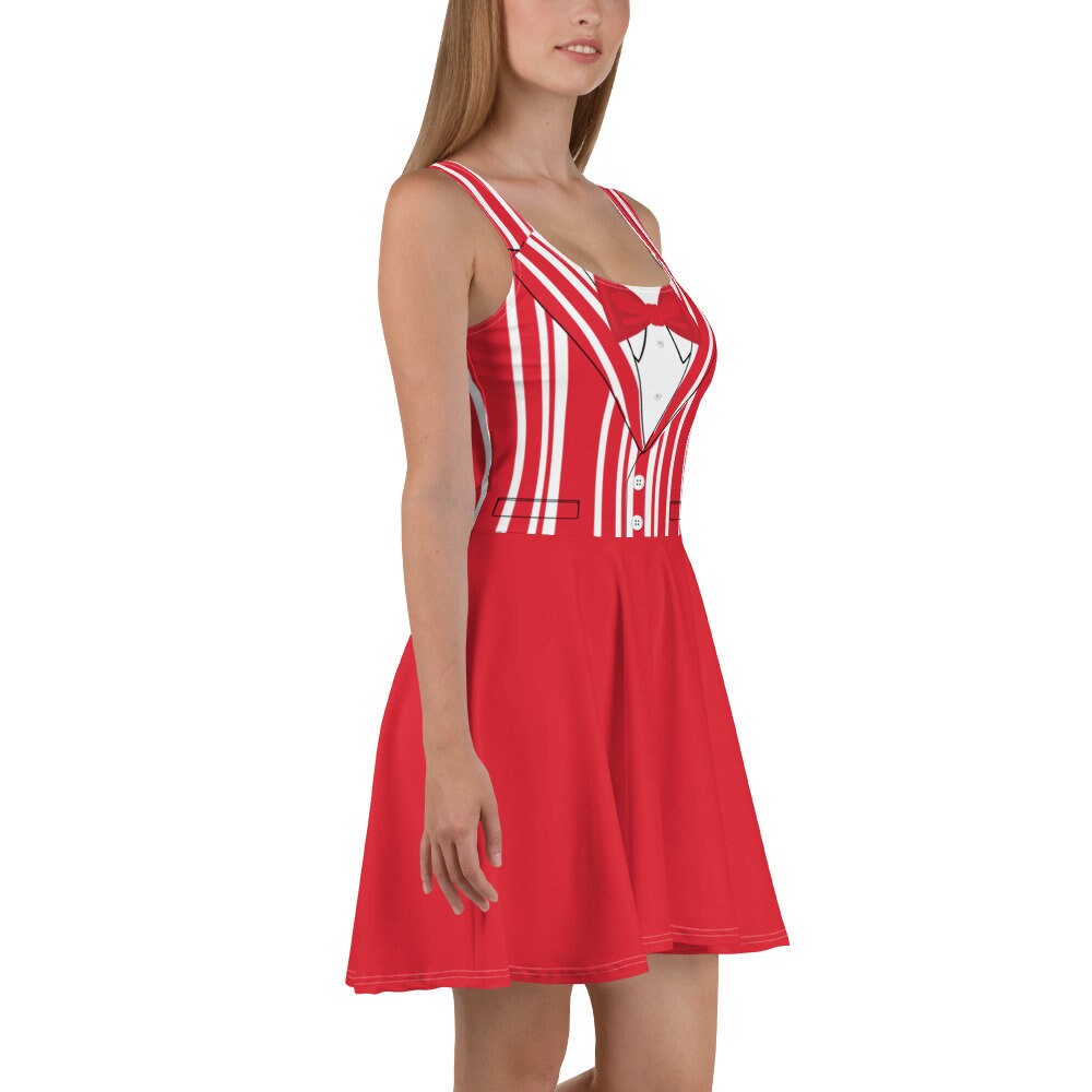 Red Barbershop Quartet Running Costume Skater Dress - Etsy