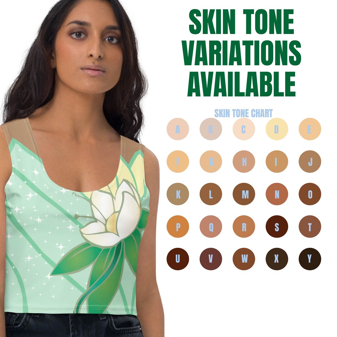 Skin Tone Variations Bayou Princess Running Costume Crop Top - Etsy