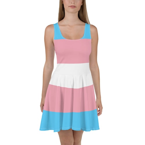 Transgender Dress XS 3XL Transgender Flag Transgender - Etsy