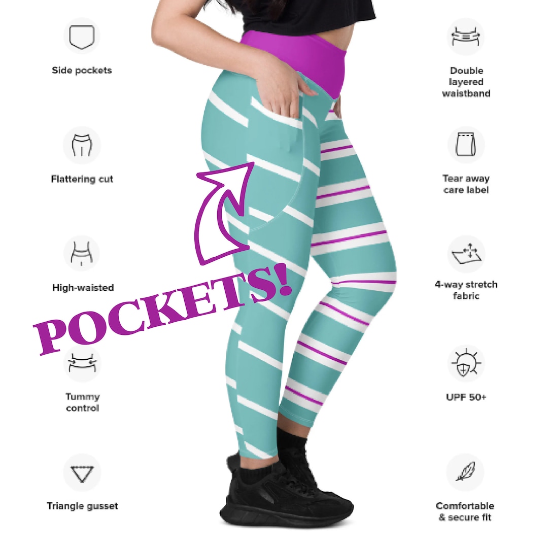 Vanellope Running Costume Recycled Leggings With Pockets - Etsy