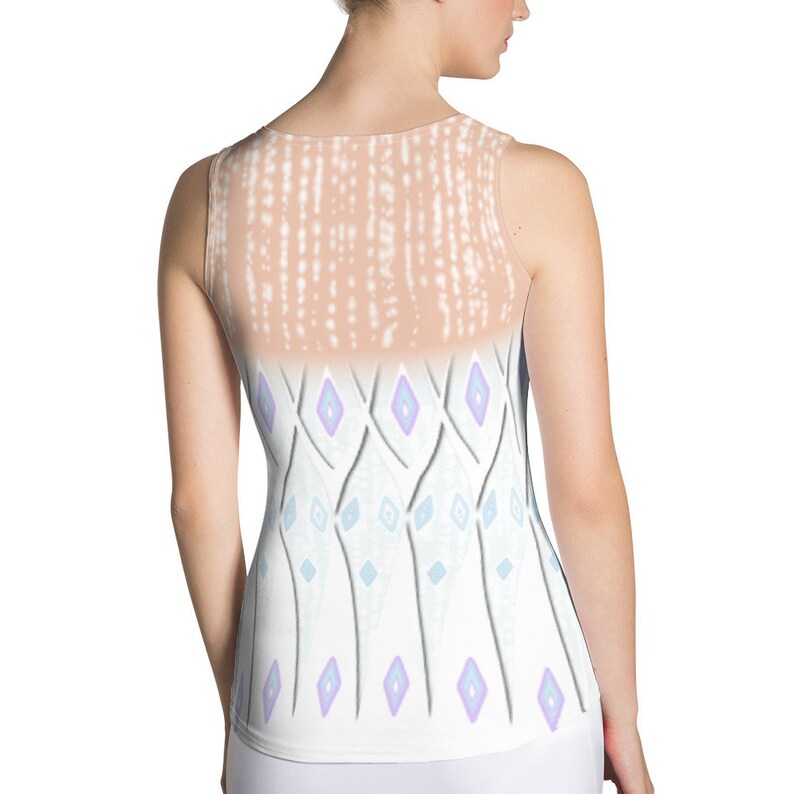 The New Ice Queen Running Costume WITH Sheer Tan Pattern Tank Top - Etsy