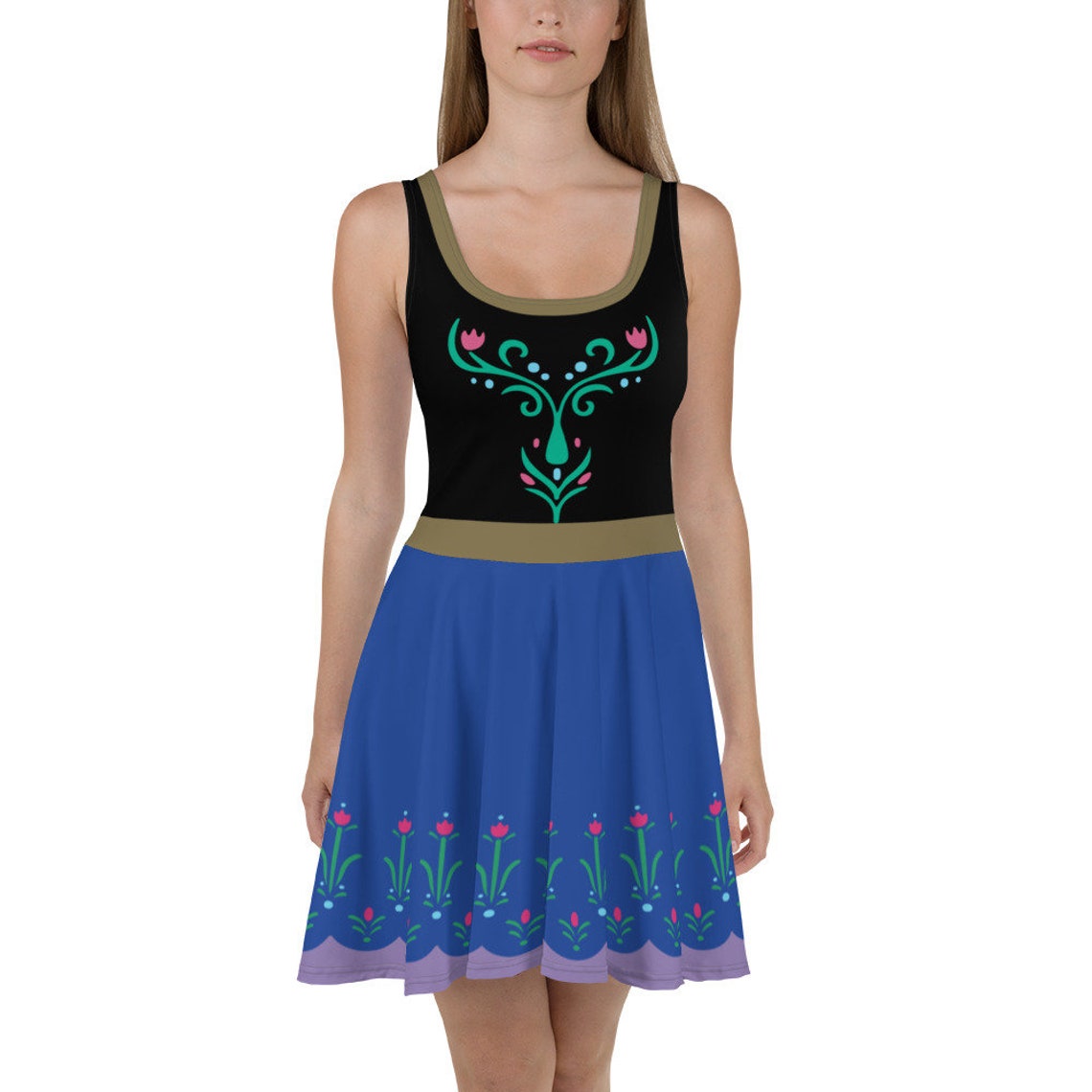 Anna Frozen Inspired Princess Running Costume Skater Dress - Etsy