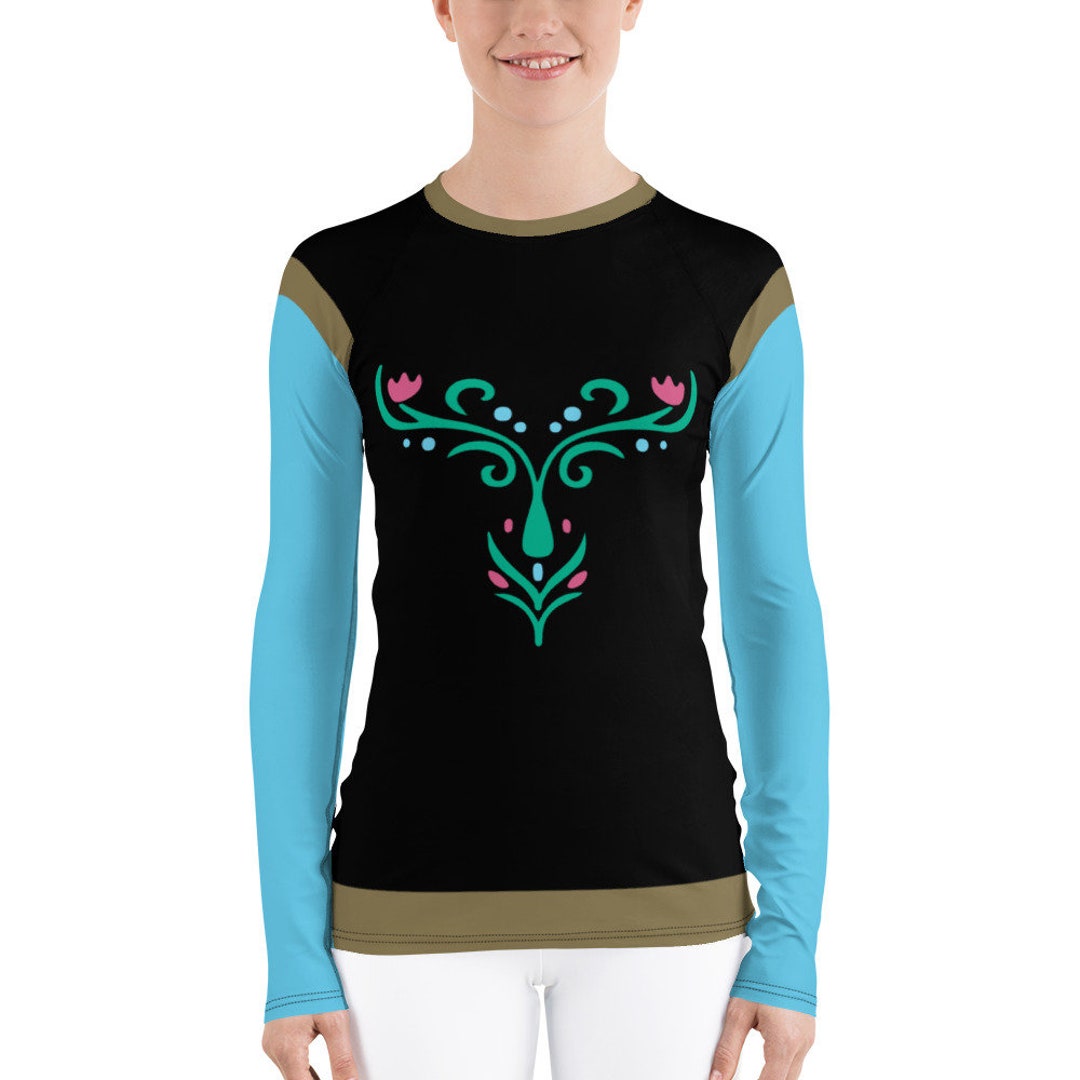 Anna Frozen Inspired Princess Running Costume Women's Long Sleeve Shirt ...