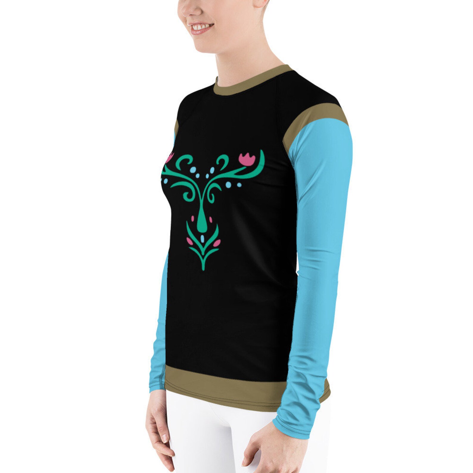 Anna Frozen Inspired Princess Running Costume Women's Long Sleeve Shirt ...
