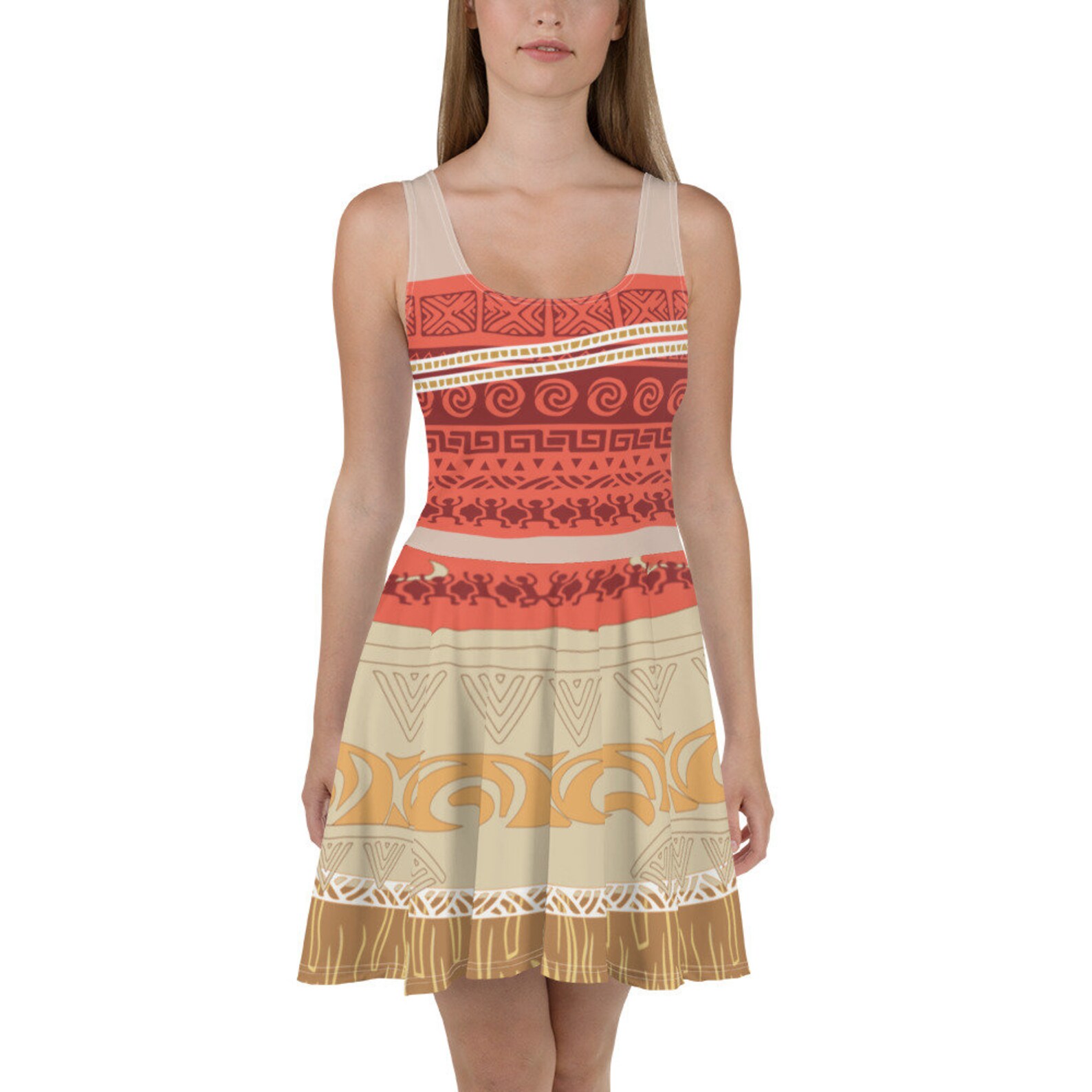 Polynesian Princess Running Costume Skater Dress - Etsy