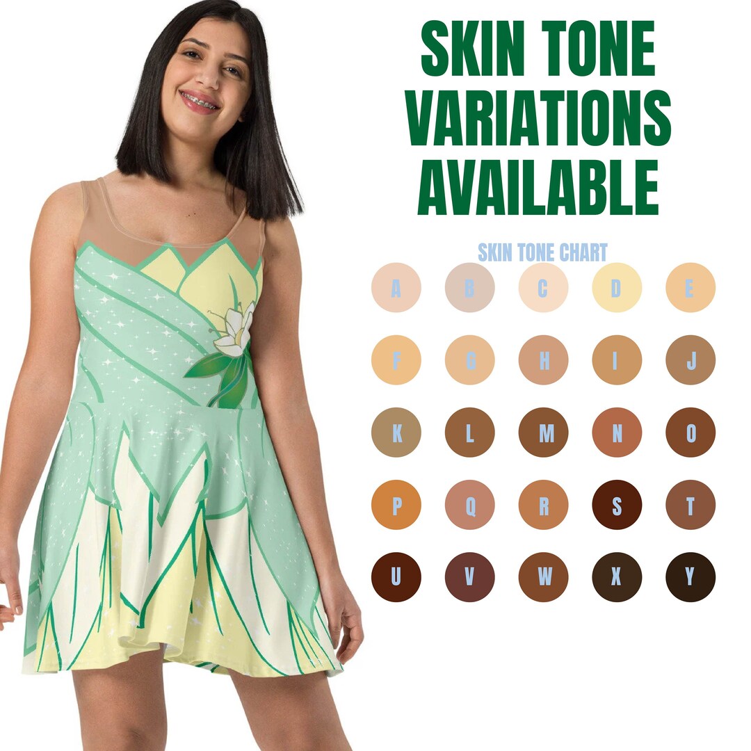Skin Tone Variations Bayou Princess Running Costume Skater Dress - Etsy