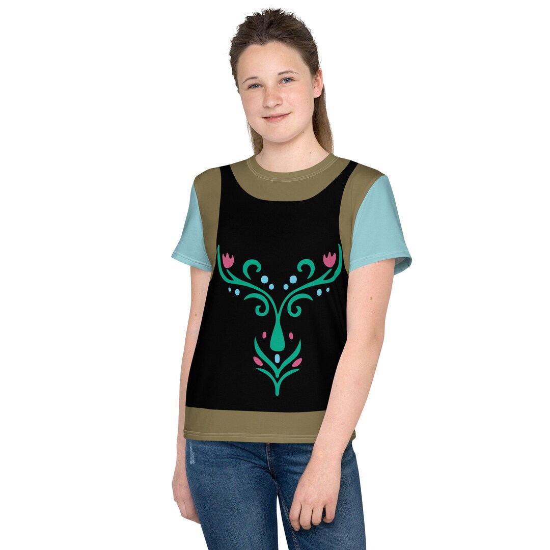 Anna Frozen Inspired Princess Running Costume Youth Crew Neck T-shirt ...