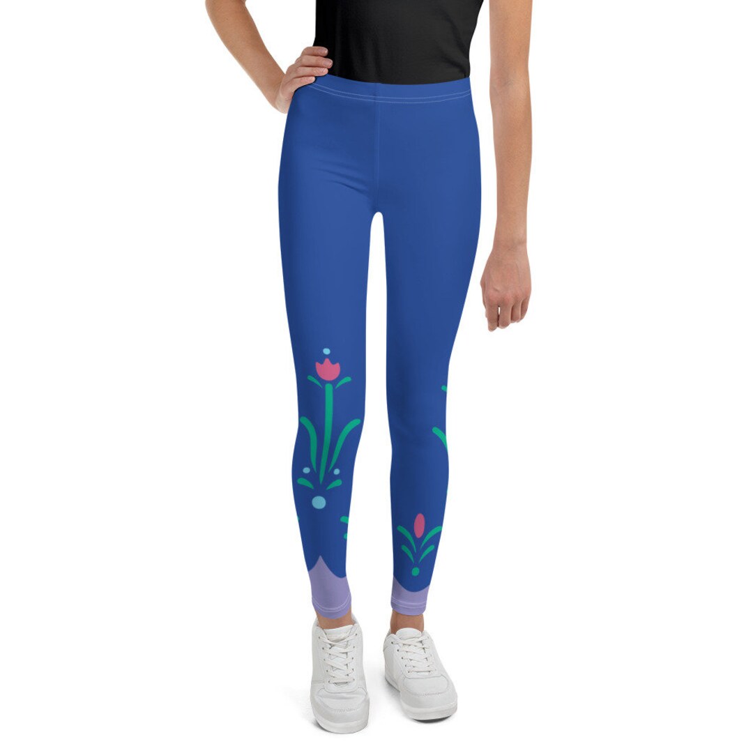 Anna Frozen Inspired Running Costume Ankle Youth Leggings - Etsy