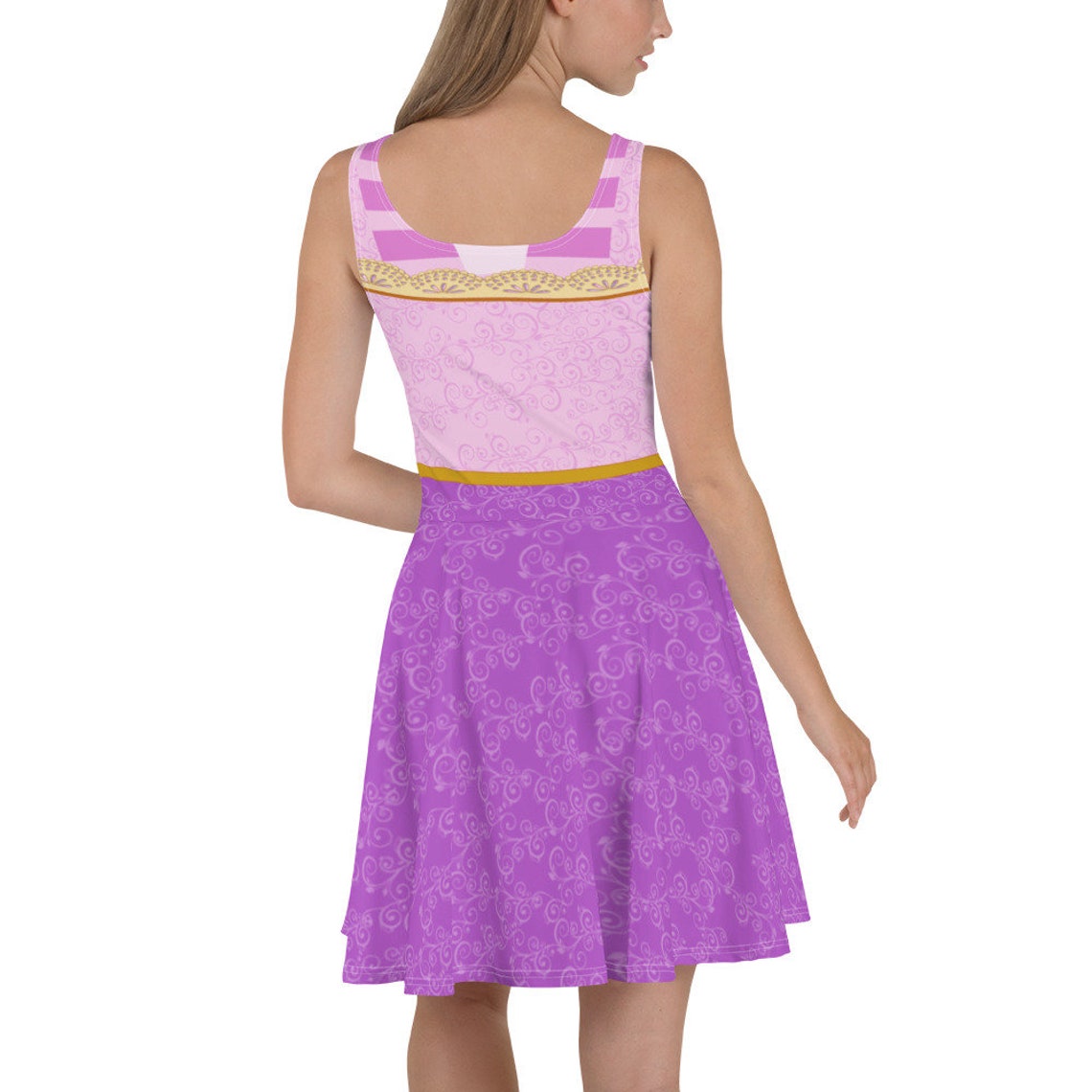 Rapunzel Princess Running Costume Skater Dress - Etsy