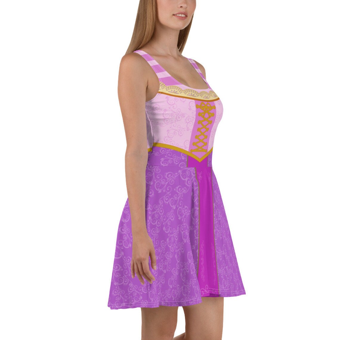 Rapunzel Princess Running Costume Skater Dress - Etsy