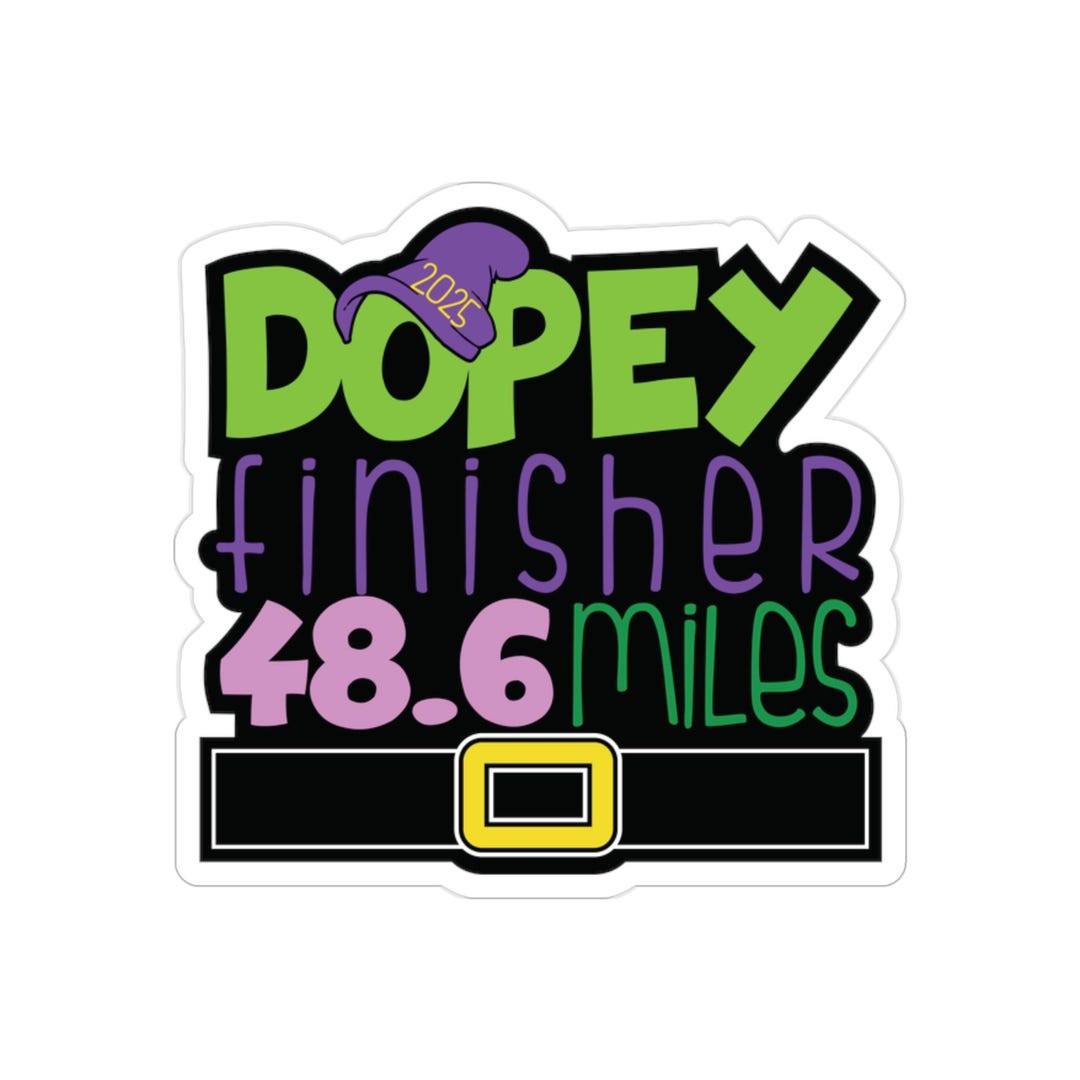 Dopey Finisher 2025 Transparent Outdoor Stickers, Die-cut, 1pcs - Etsy