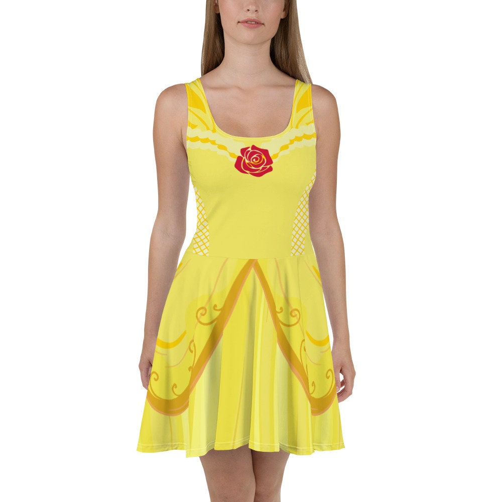 Belle Princess Running Costume Skater Dress - Etsy
