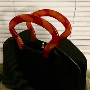 Black Patent Leather BOBBIE JEROME 1950’s Bag, Black Bobbie Jerome ...