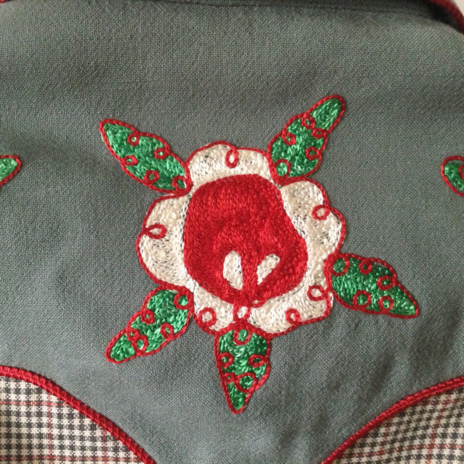 RODEO BEN Vintage Western Shirt Olive/red Two Tone Gabardine - Etsy