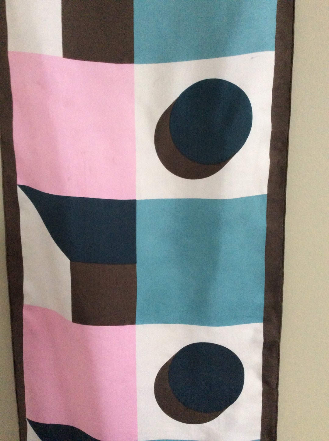 Vintage Silk Jacques Fath Scarf - Multi-colored Geometric Print 1950’s ...