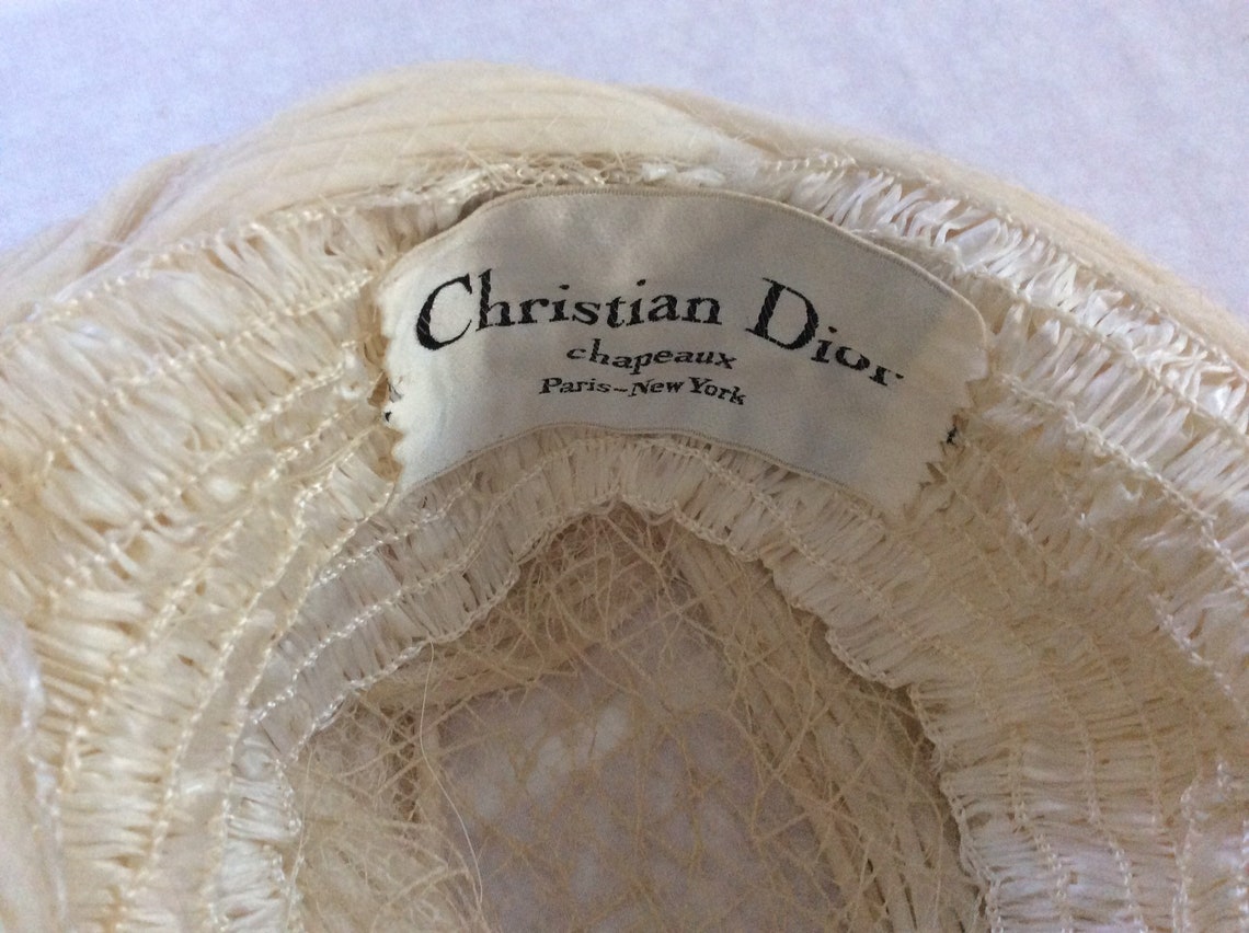 Christian Dior Turban/pill-box Vintage Hat Cream-colored - Etsy