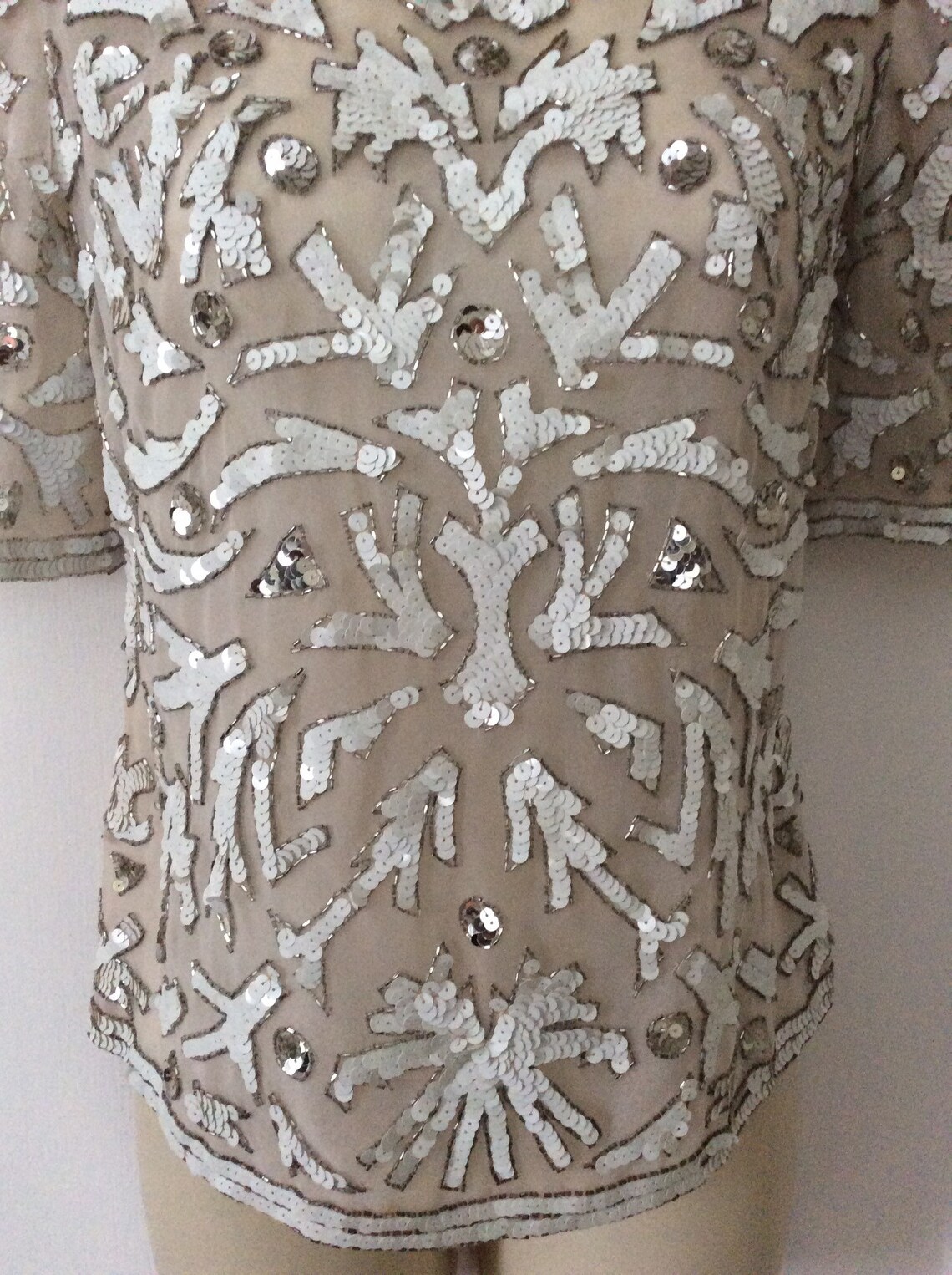 Ivory Beaded Victoria Royal Top Ivory/oatmeal Colored - Etsy