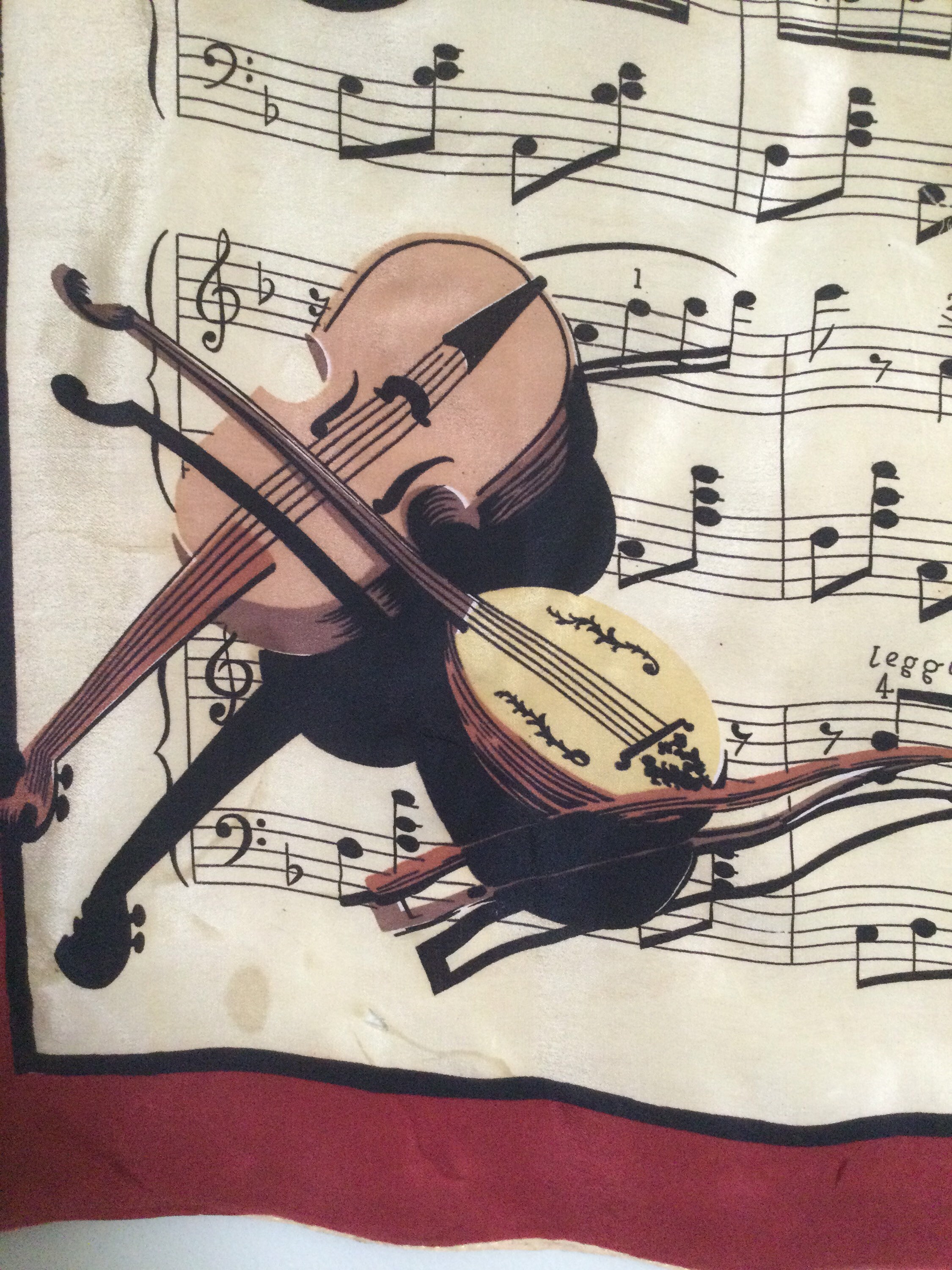 Liszt Hungarian Rapsodie 2 Scarf Brown/khaki Music Rapsodie Hongroise ...