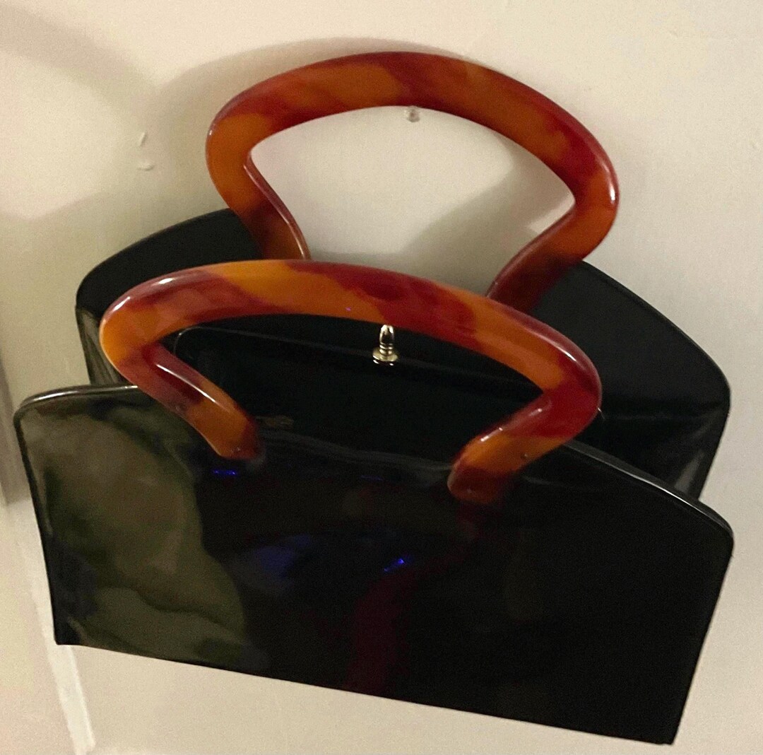 Black Patent Leather BOBBIE JEROME 1950’s Bag, Black Bobbie Jerome ...