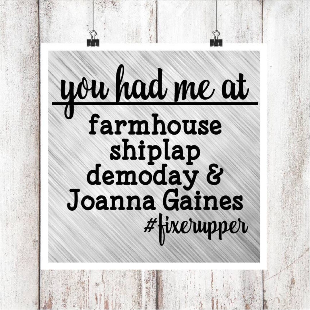 Fixer Upper SVG/DXF/EPS File - Etsy