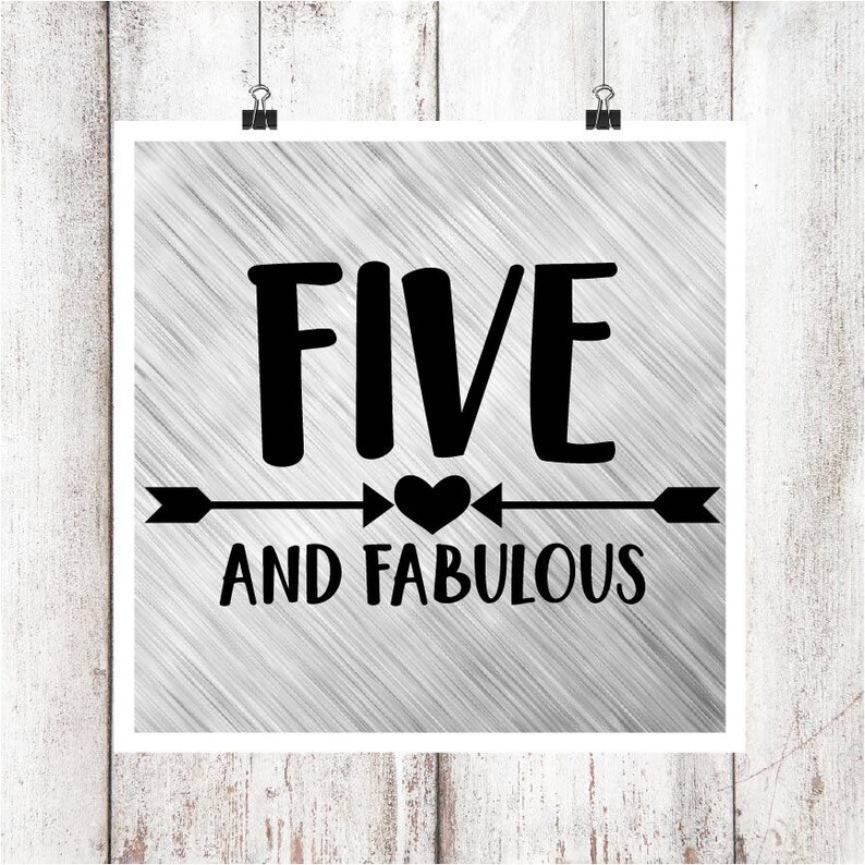 Five and Fabulous SVG/DXF/EPS File - Etsy
