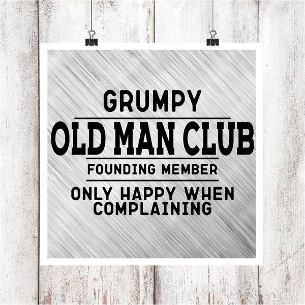 Grumpy Old Man Svg - Etsy