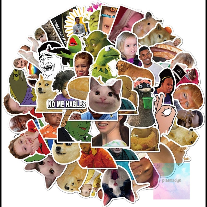 Meme Stickers - Vinyl Waterproof - Random 5 Pack - Etsy