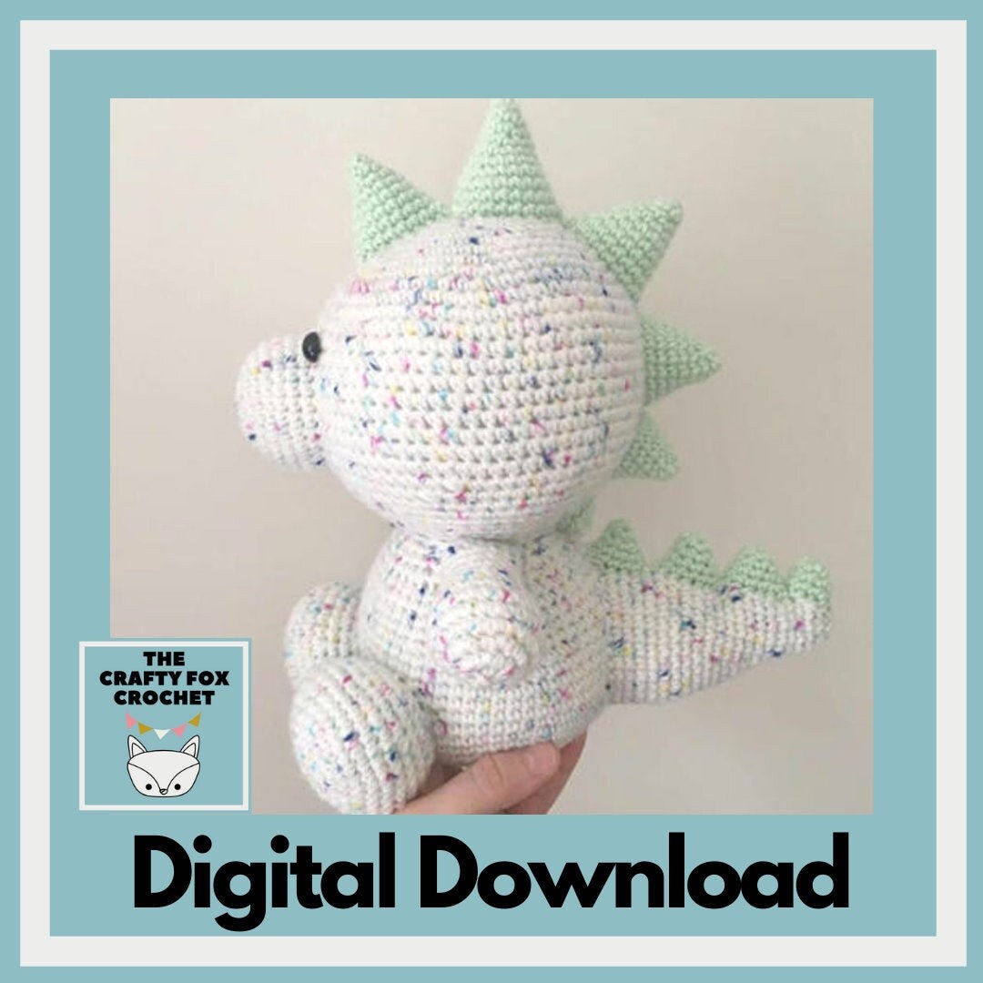 Dexter the Dinosaur Crochet Pattern: Amigurumi Toy (digital Download ...