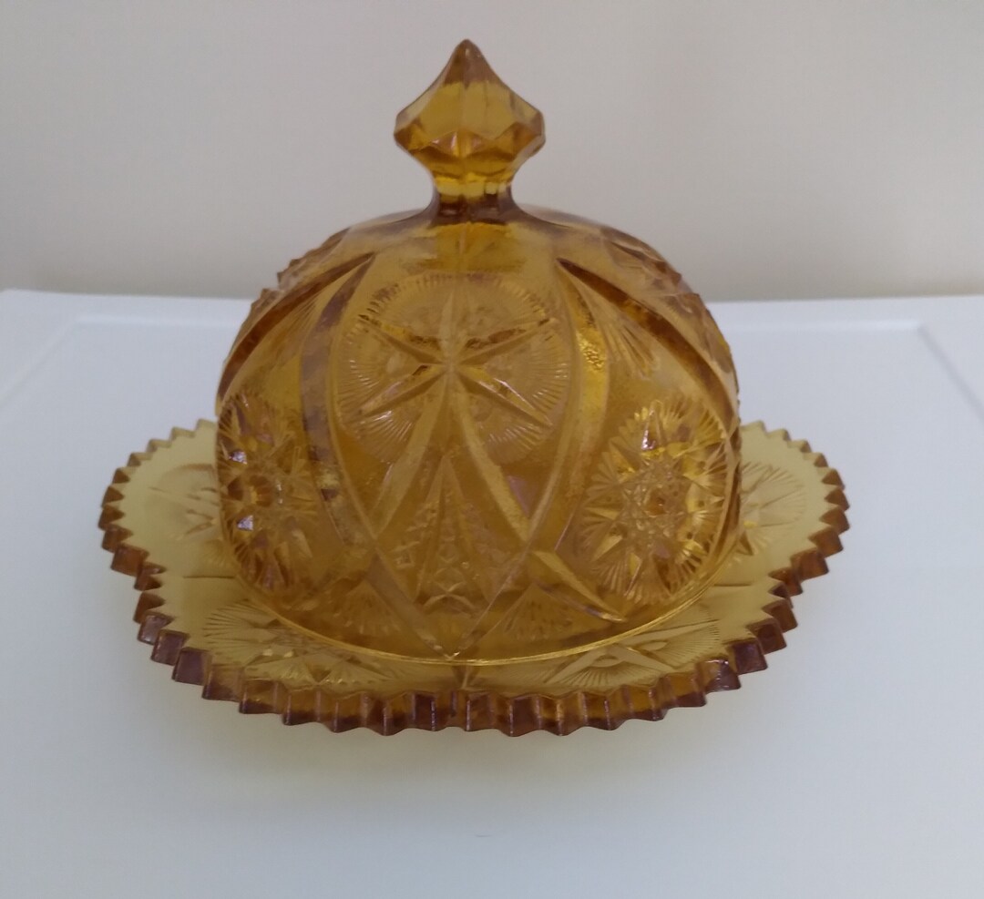 Amber Butter Dish - Etsy
