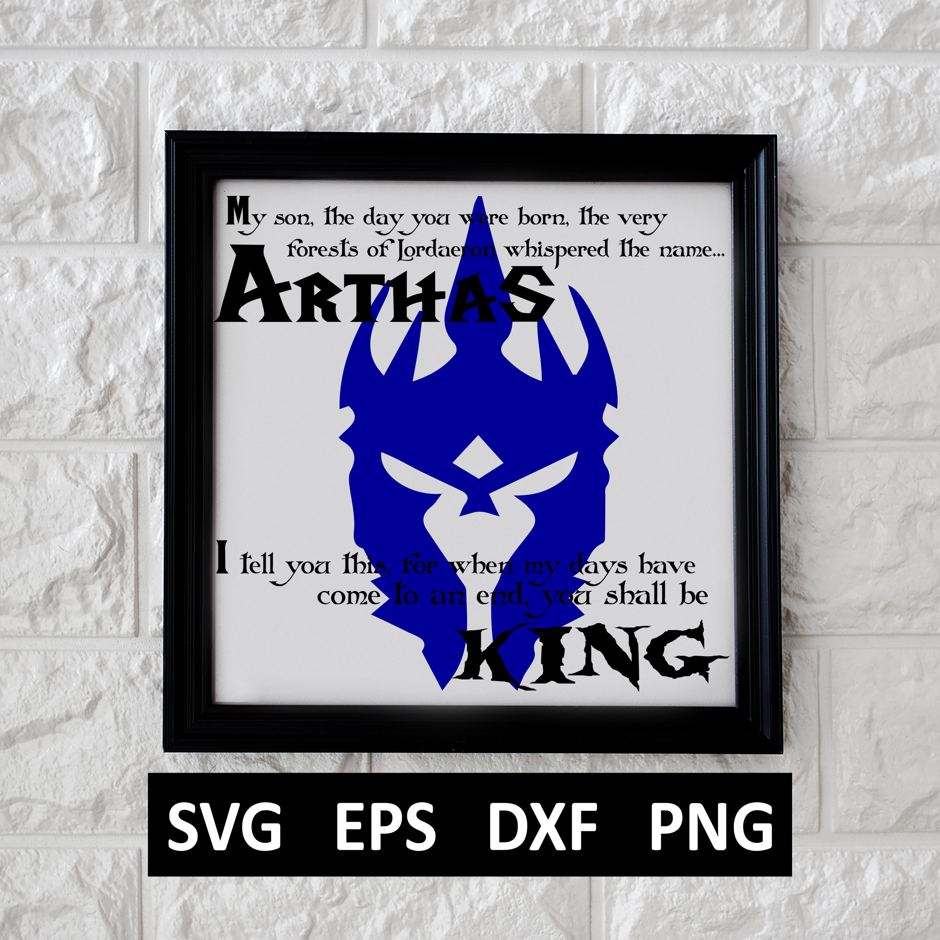 Arthas Wow Lich King SVG, Digital Download for Cricut, Silhouette ...