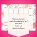 FULL YEAR Weekly Schedule Template W/hours 5 Digital Download Bundle ...