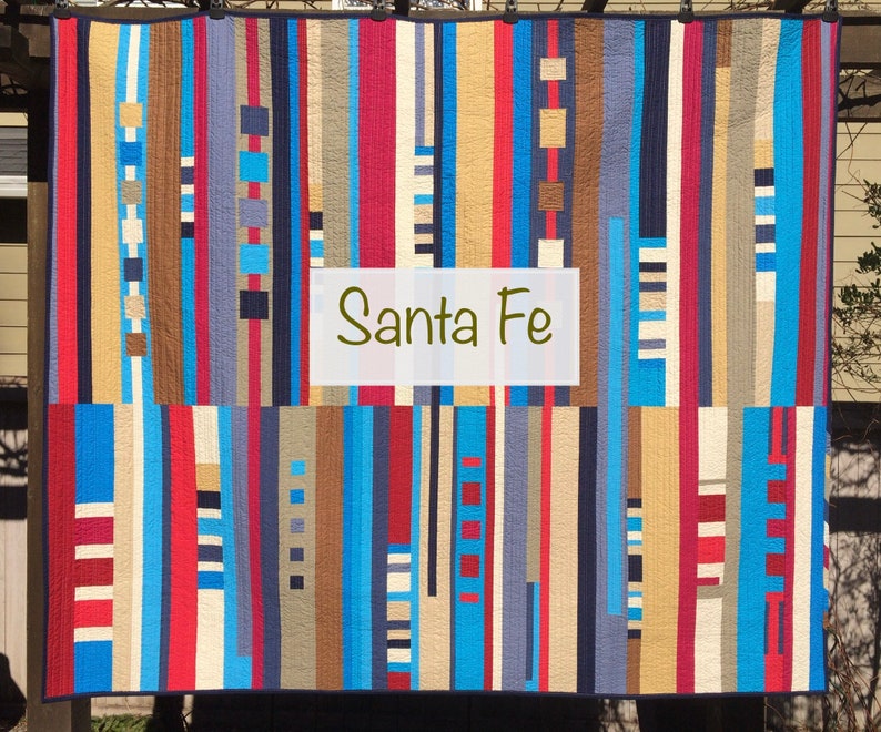 Modern Custom Quilt MODERN LINEAR Mid-century Design. Made to - Etsy