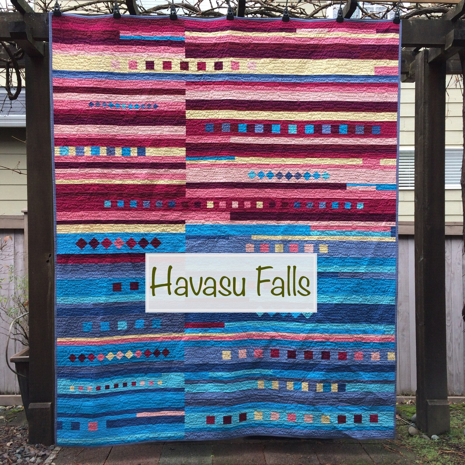 Modern Custom Quilt MODERN LINEAR Mid-century Design. Made to - Etsy