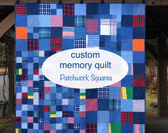 Memory Quilt Made From Loved Ones Clothing - DEPOSIT ONLY - Etsy