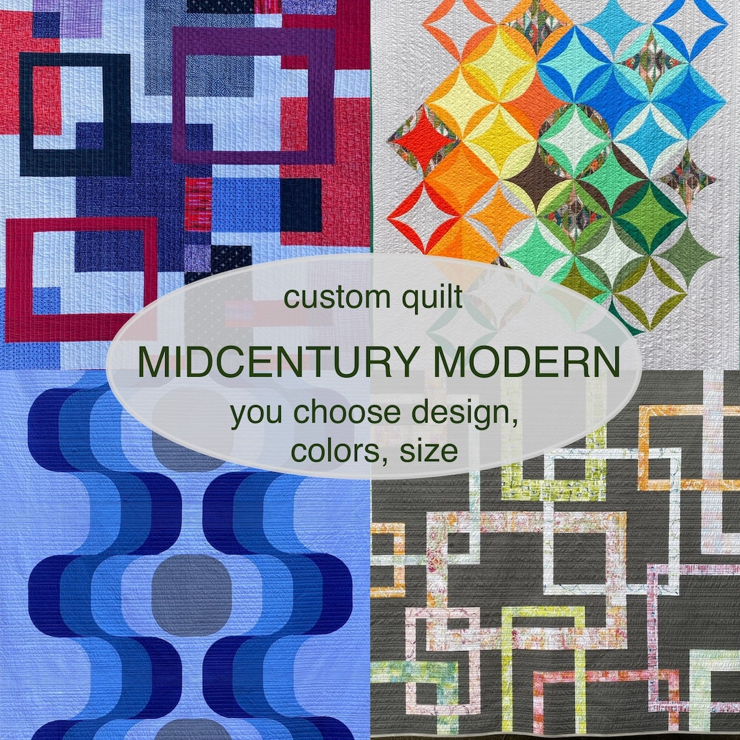 Custom Mid-century Modern Quilt: Handmade to Order in Your Choice of ...