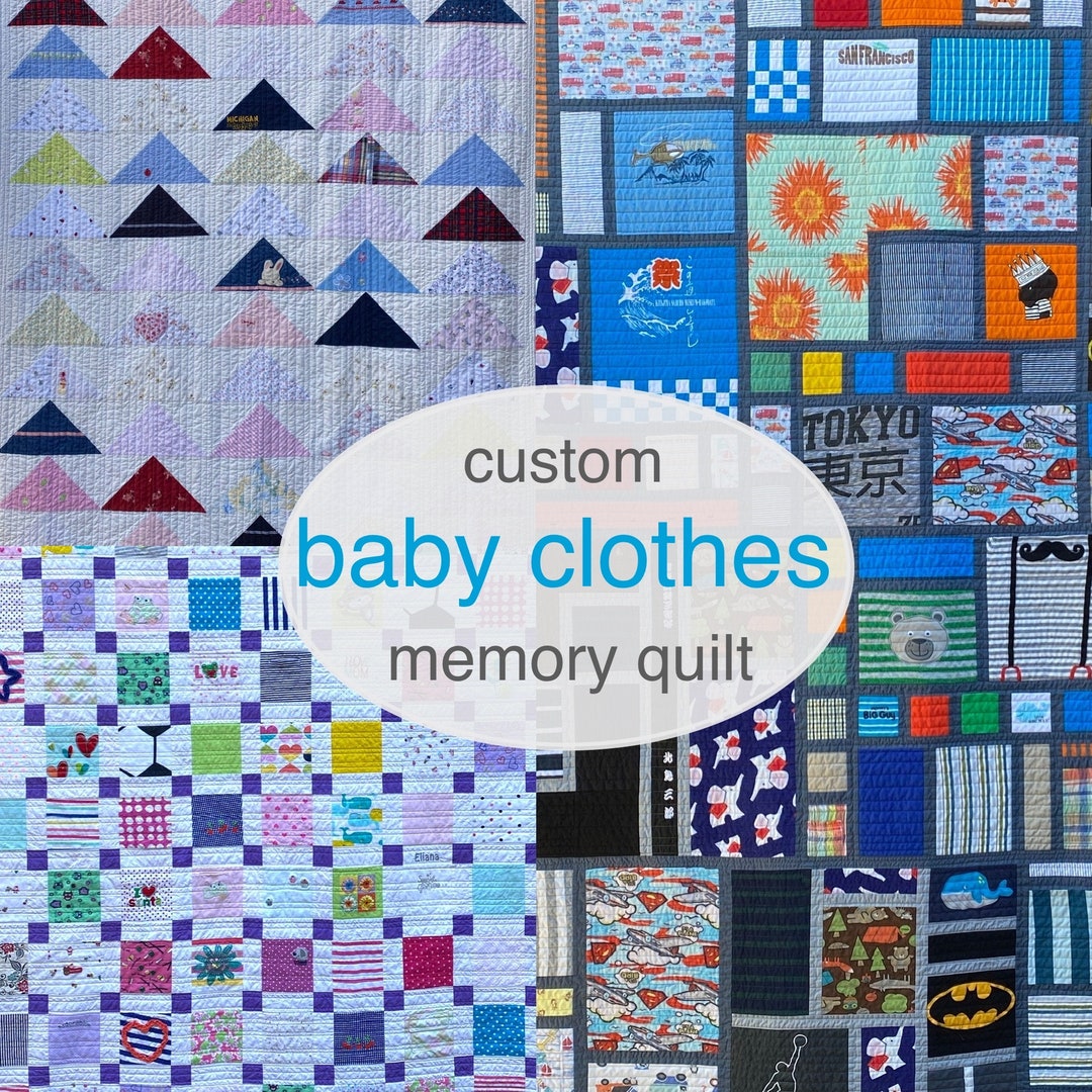 Custom Quilt Made With Baby or Kid Clothes. Made-to-order Quilt Using ...