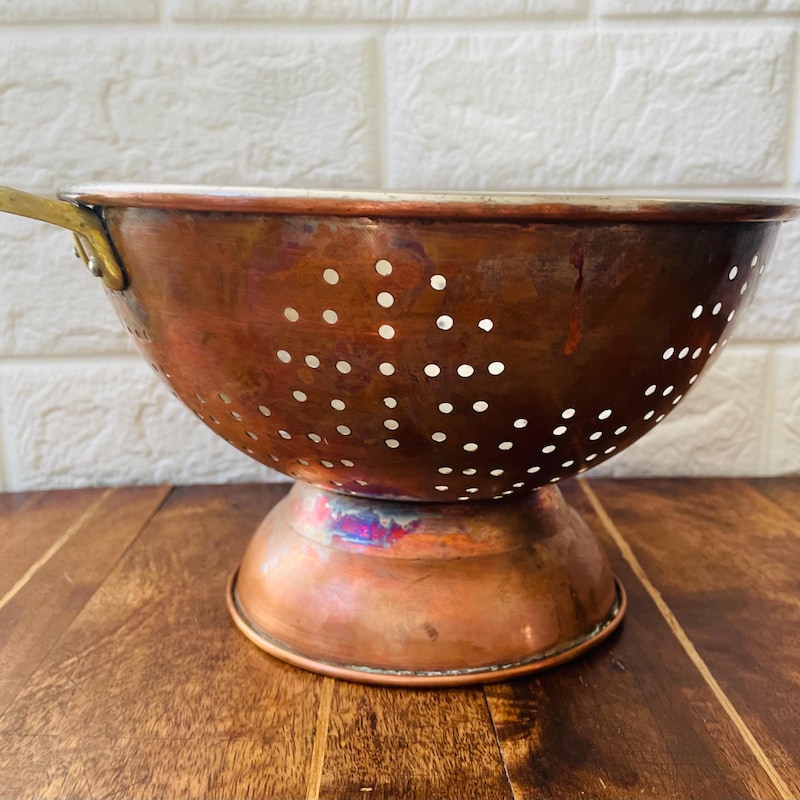 Copper Colander - Etsy
